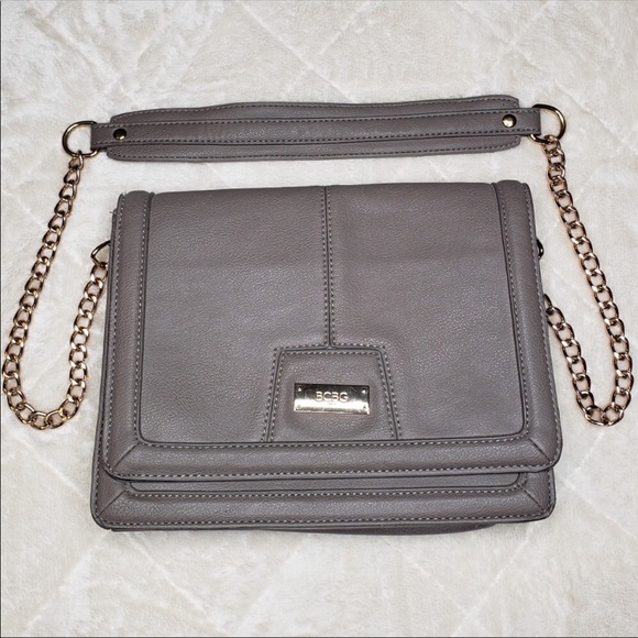 BCBGeneration | Bags | Bcbg Leather Gray Purse | Poshmark